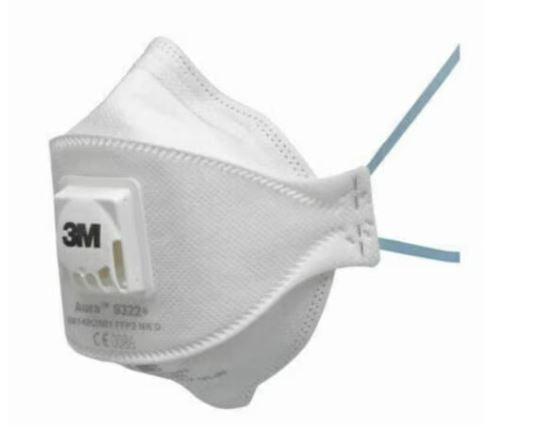 3M P2 Aura Flat Fold Particulate Respirator with Valve — Sky5 Store
